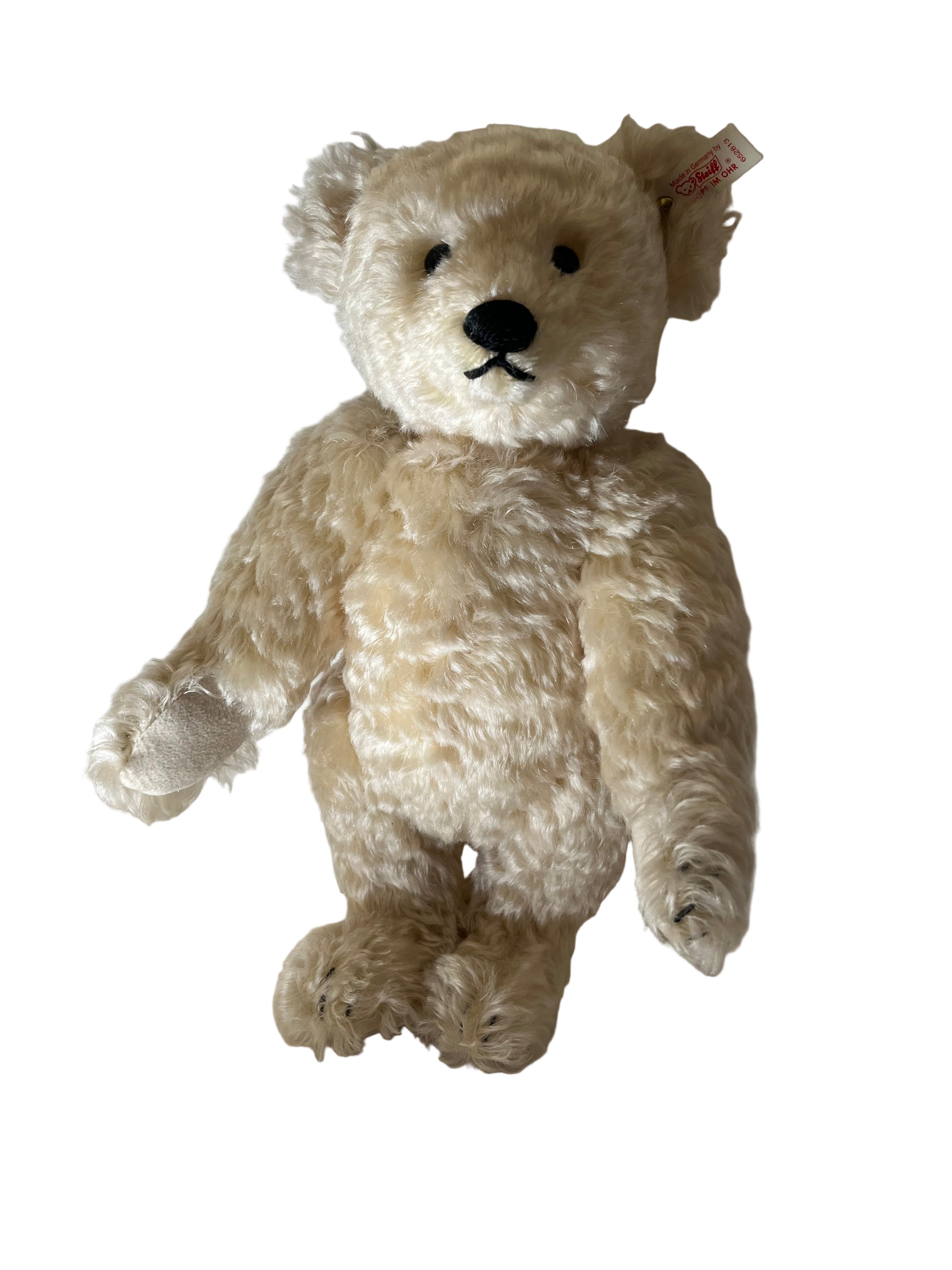 STEIFF LIMITED EDITION, CHARLOTTE WHITE MOHAIR TEDDY BEAR 1994, 652813 ...